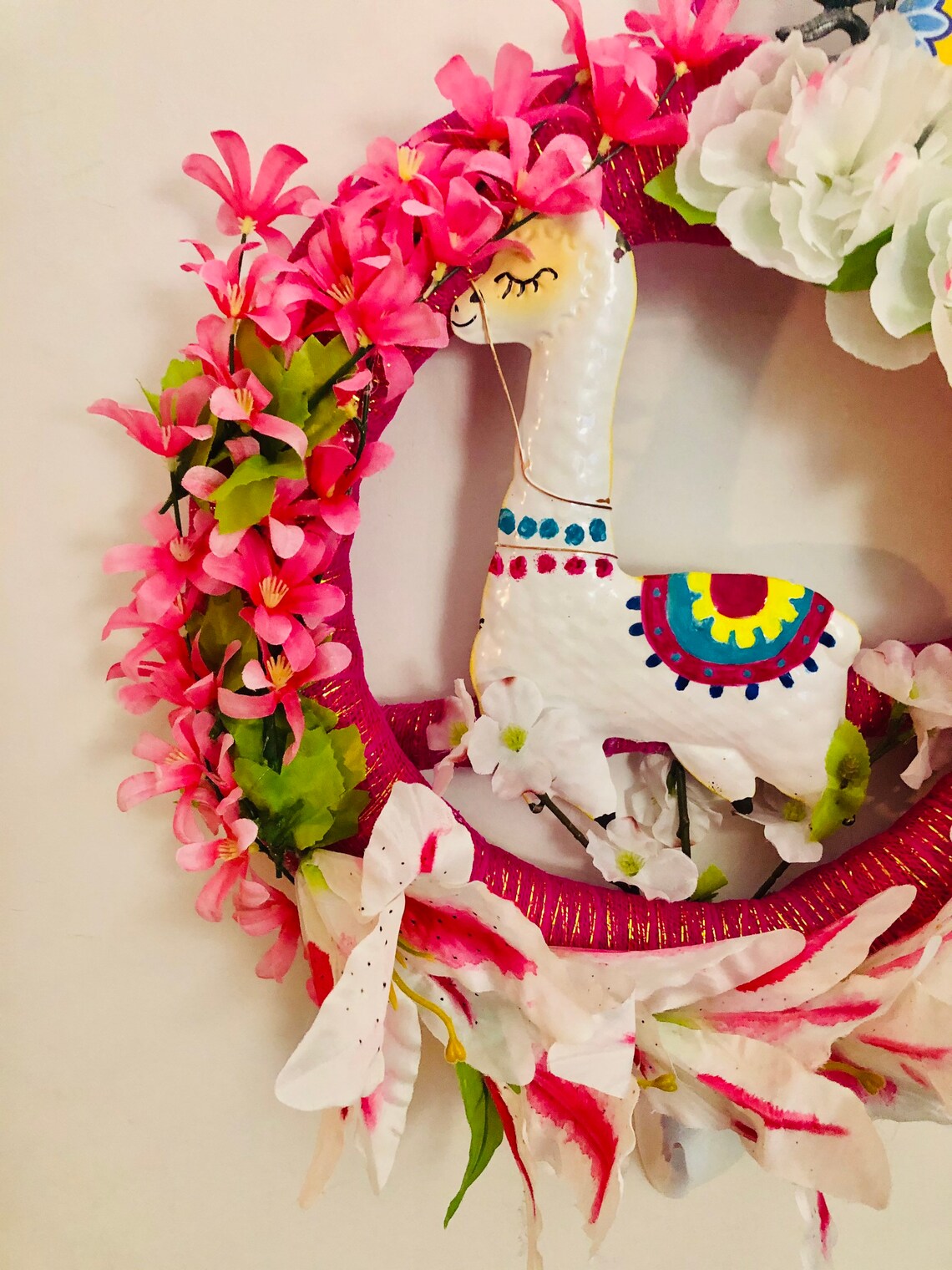 Llama Wreath A Llama Welcome Wreath - Etsy