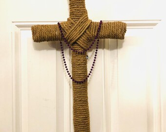 Rope Wrapped Cross - Etsy
