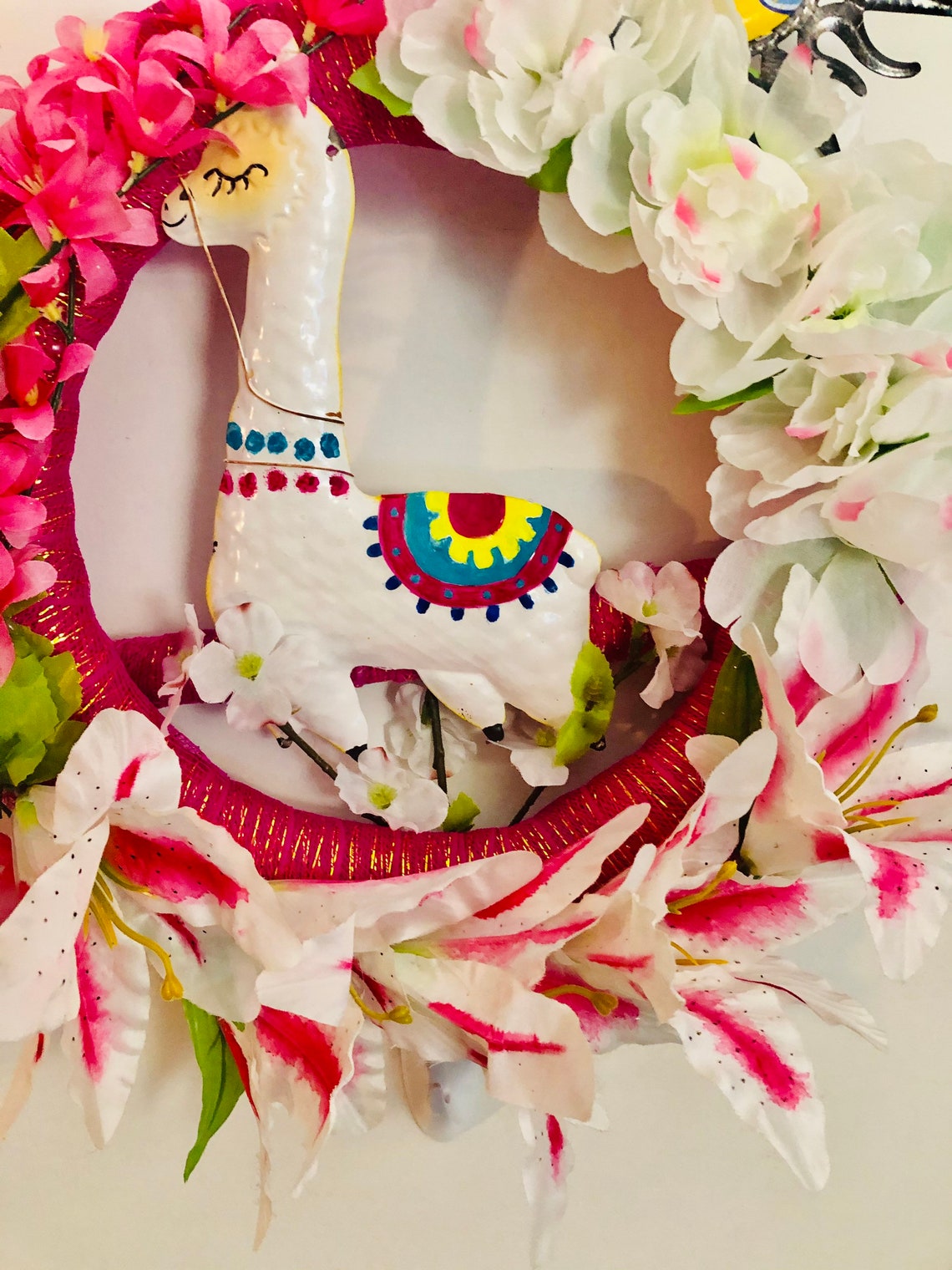 Llama Wreath A Llama Welcome Wreath - Etsy