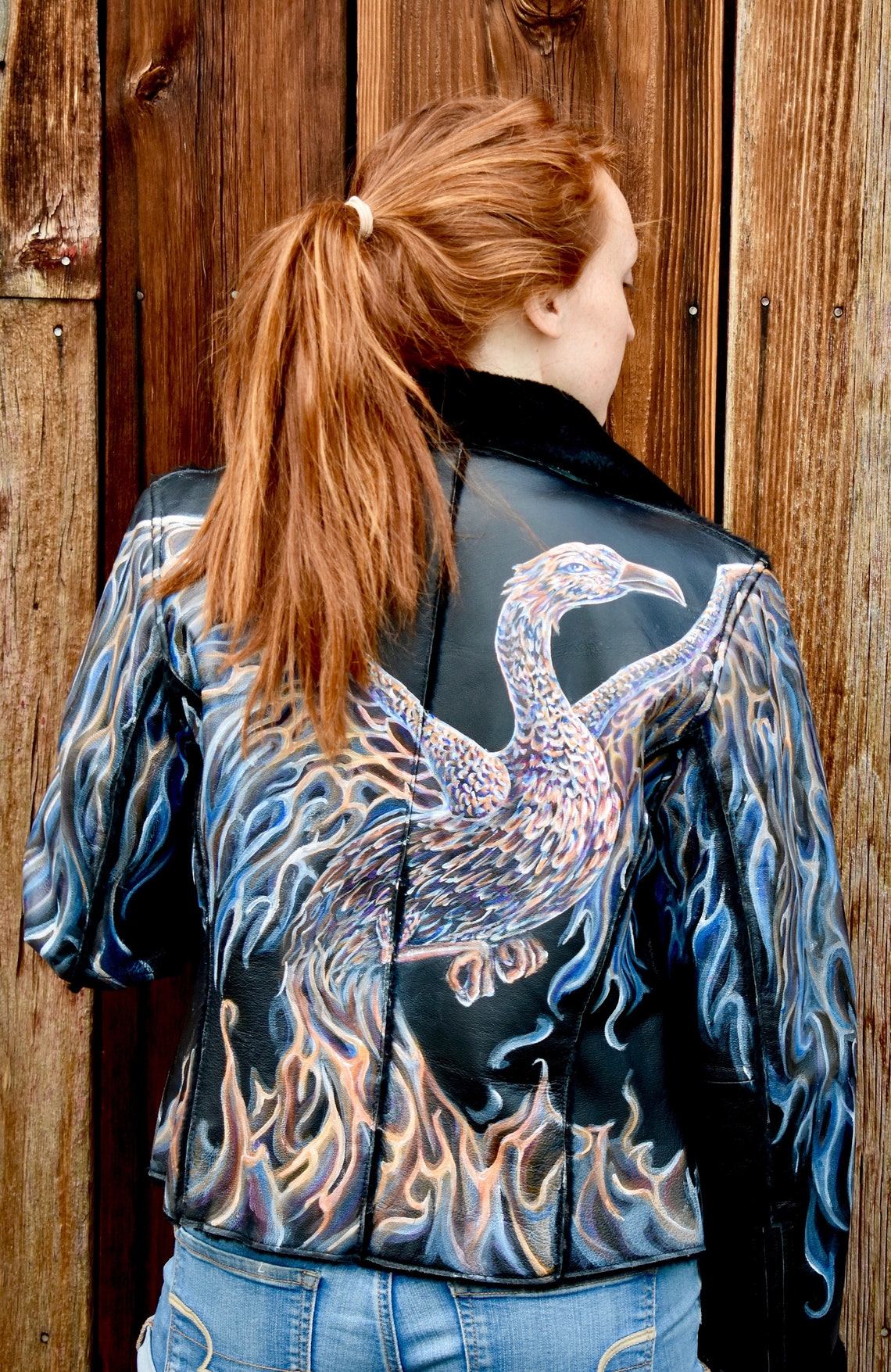 Faux Leather Phoenix Jacket - Etsy