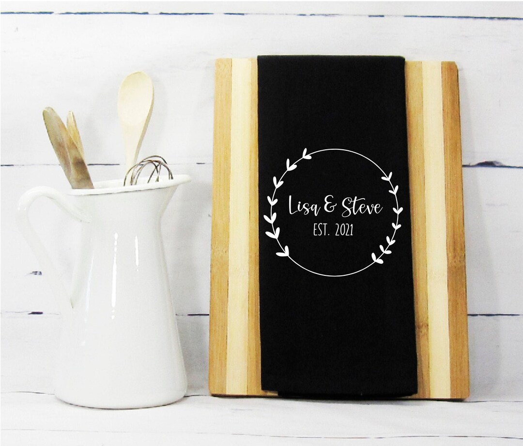 Personalized Family Name Dish Towel - Custom Kitchen Decor - Etsy