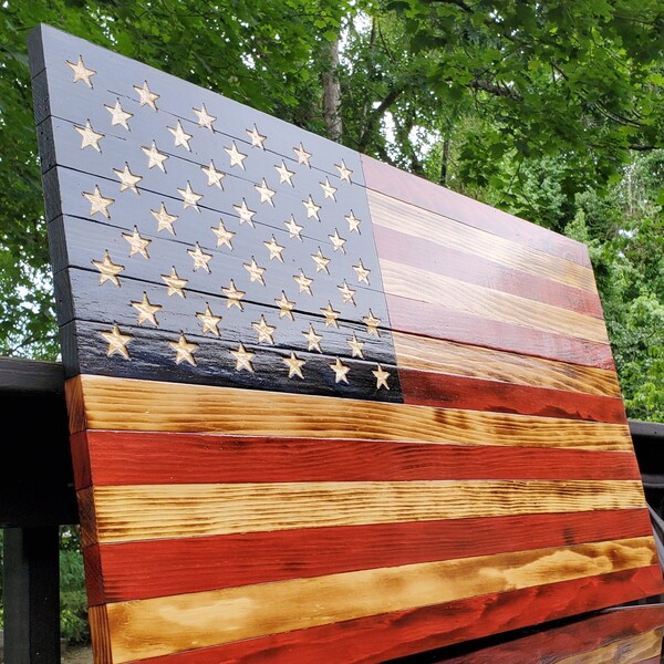 Rustic American Flag - Etsy
