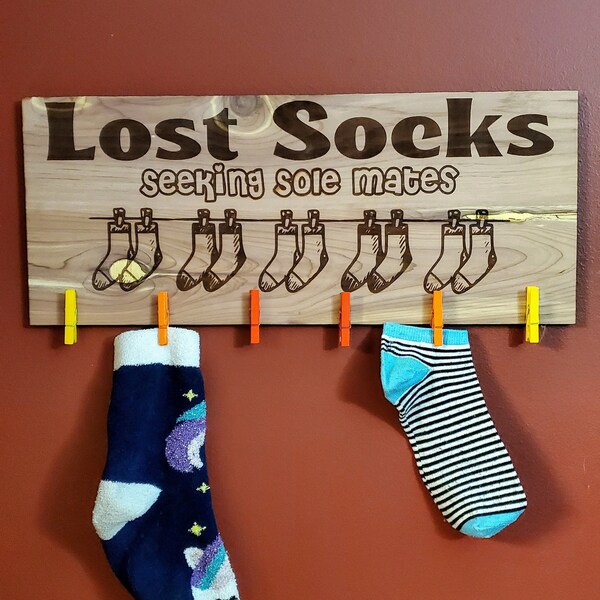 Laundry Room Decor Missing Socks - Etsy