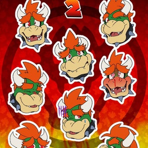 Bowser Sticker Sheets - Etsy