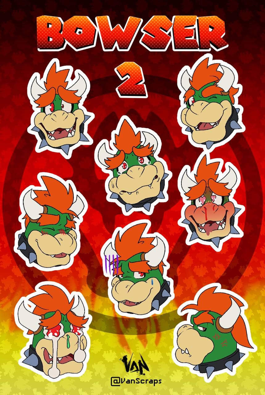 Bowser Sticker Sheets - Etsy