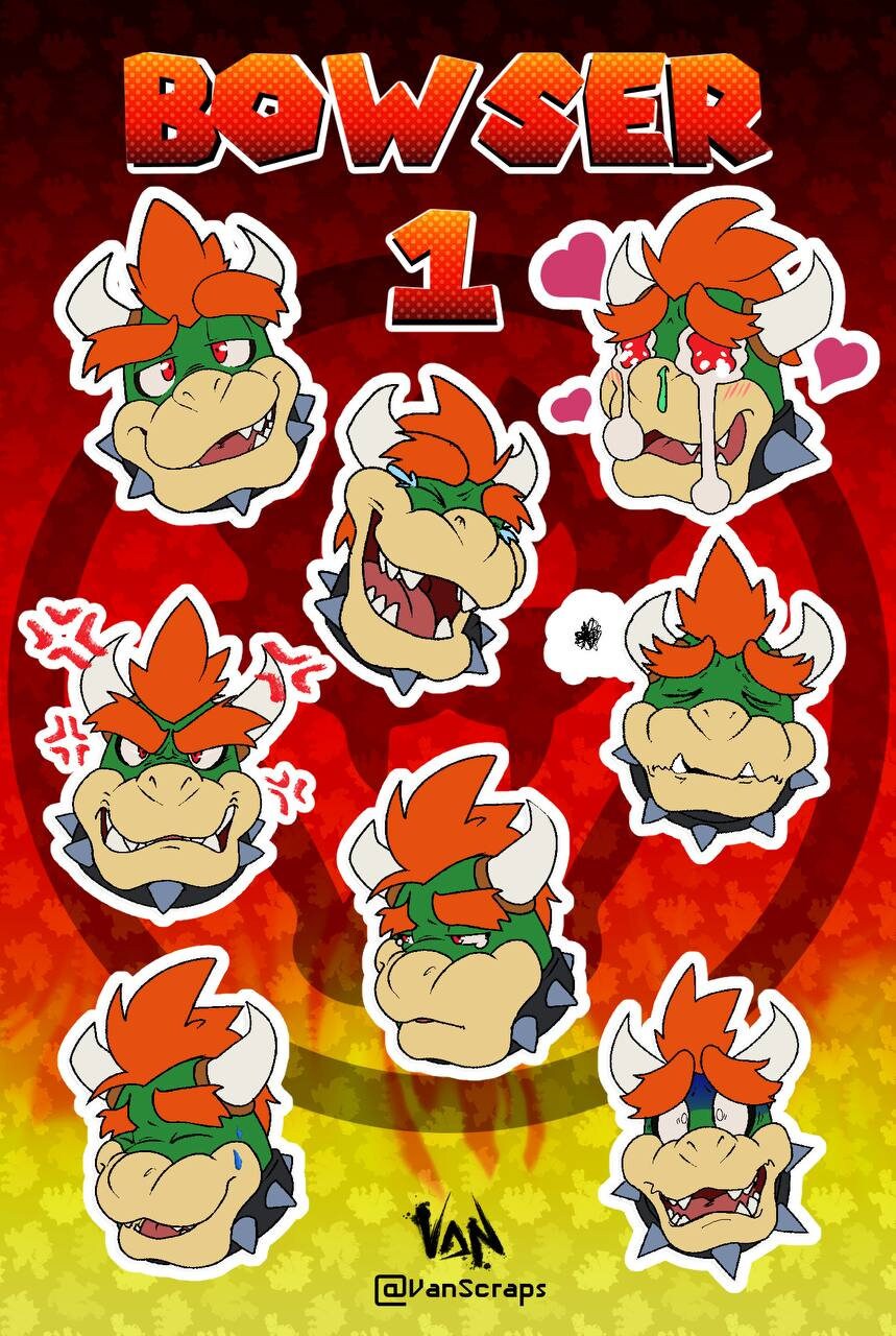 Bowser Sticker Sheets - Etsy