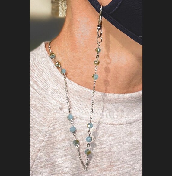 Face Mask Necklace Beaded Mask Lanyard Face Mask Chain - Etsy
