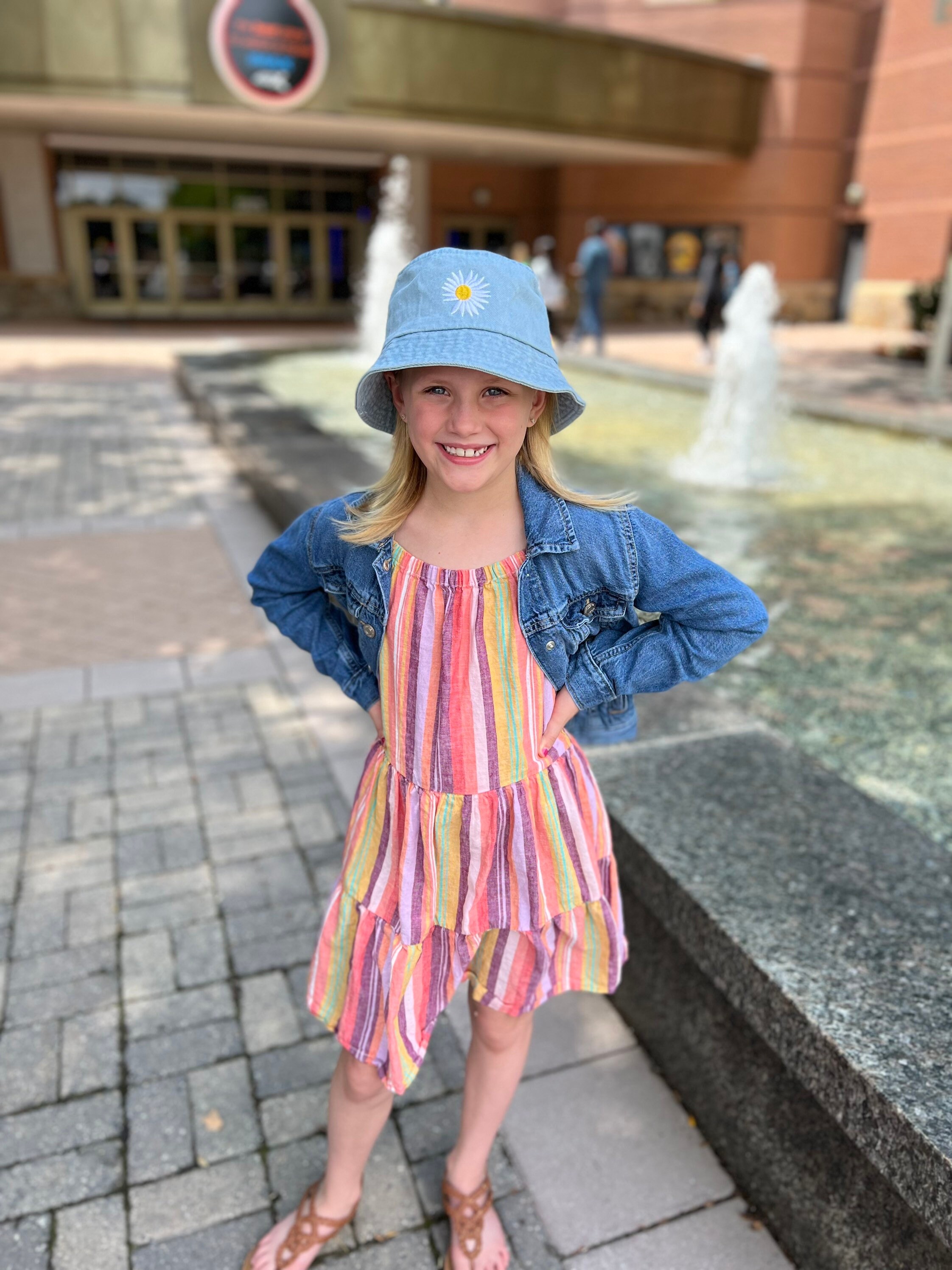Girl Bucket Hat | Denim Daisy | Flower | Fisherman Hat | Beach Hat ...