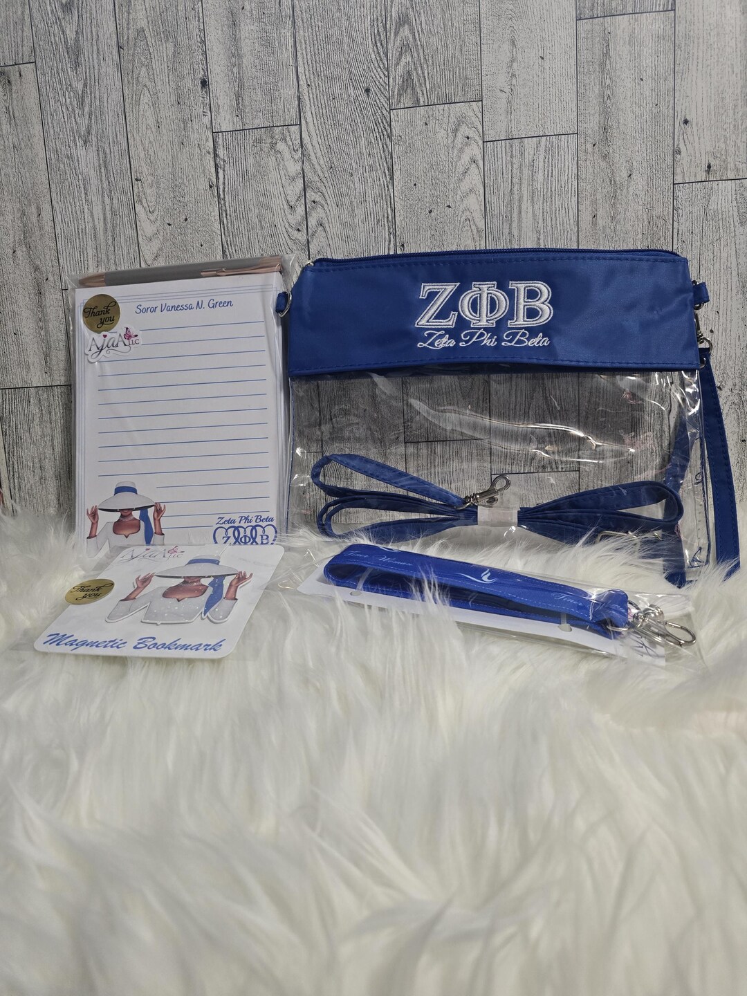 ZETA PHI BETA Clear Crossbody Bag Gift Set - Etsy