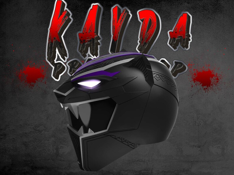 Black Panther Ranger, Power Ranger Mashup, Black Ranger 3D Printed ...