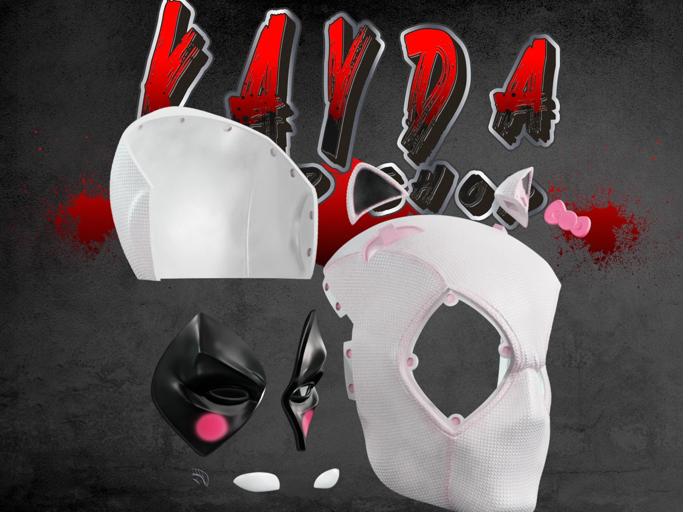 Kitty Deadpool Mask Inspired 3D Printed Cosplay Helmet - Etsy