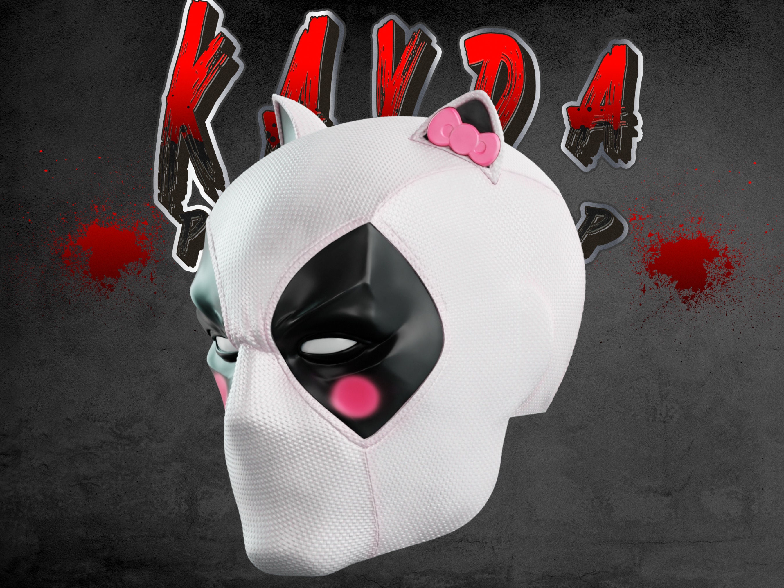 Kitty Deadpool Mask Inspired 3D Printed Cosplay Helmet - Etsy