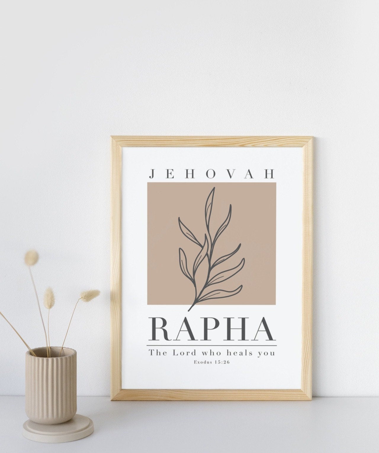 Jehovah Rapha Hebrew Name of God Printable Wall Art Minimalist Bible ...