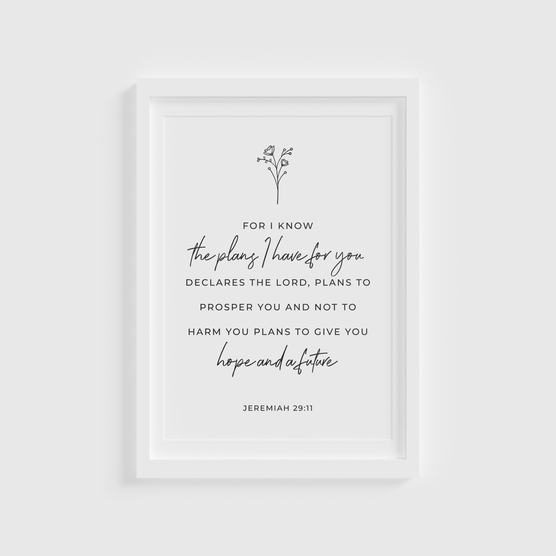 Jeremiah 29:11 for I Know the Plans I Have for You Christian Bible ...