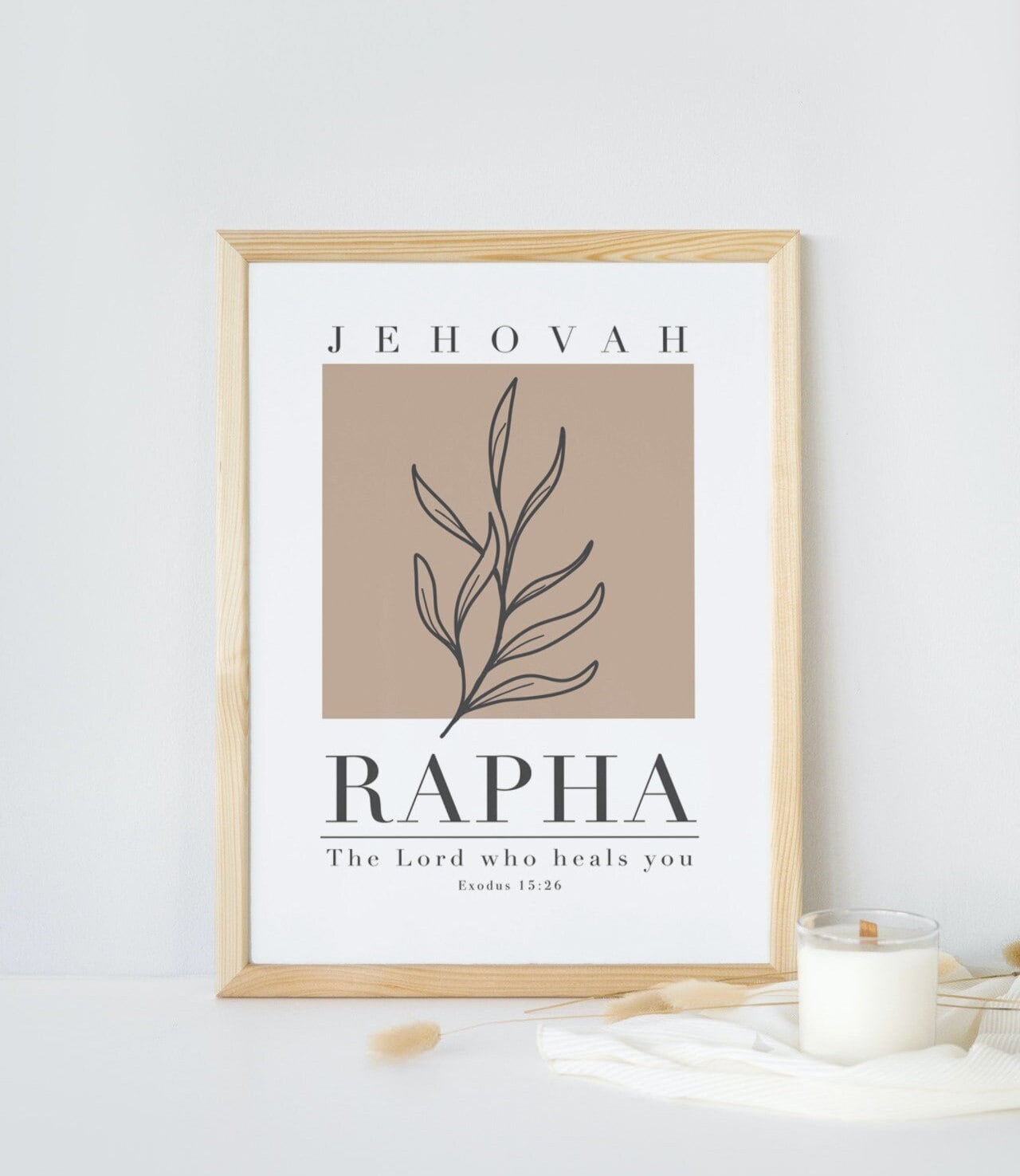 Jehovah Rapha Hebrew Name of God Printable Wall Art Minimalist Bible ...
