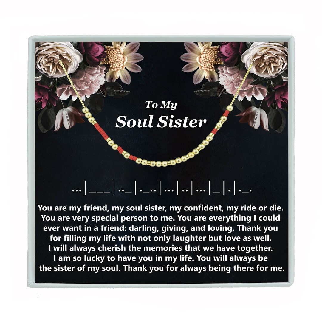 Soul Sister Morse Code Necklace or Bracelet Unbiological - Etsy