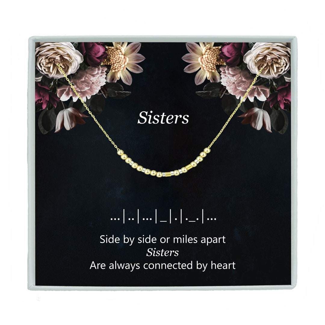 Personalized Custom Sisters Morse Code Necklace or Bracelet Custom ...