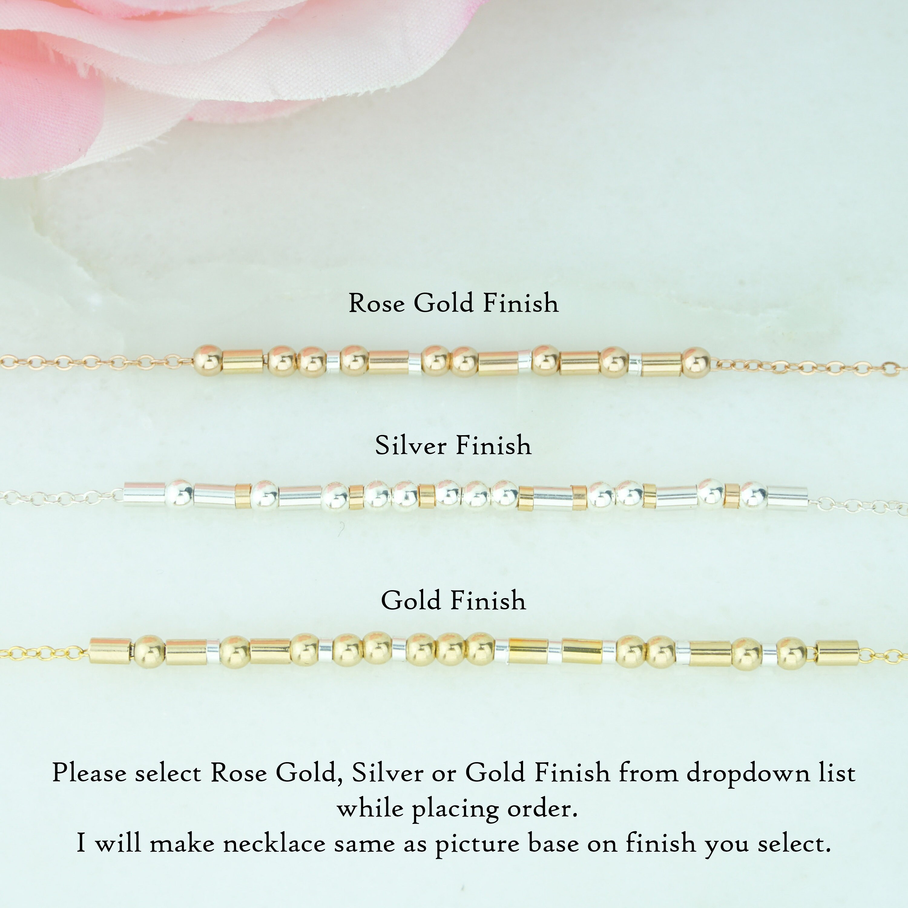 Personalized Custom Morse Code Necklace or Bracelet Custom Hidden ...