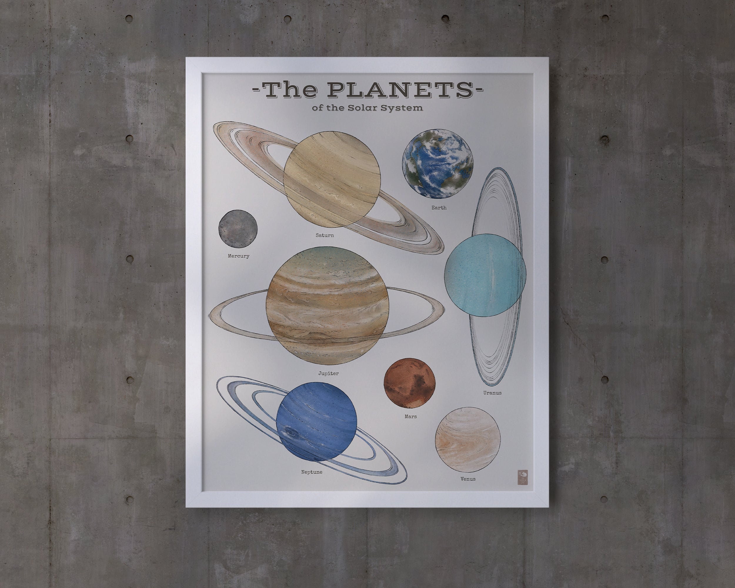 Solar System Planet Chart Giclee Art Print - Etsy