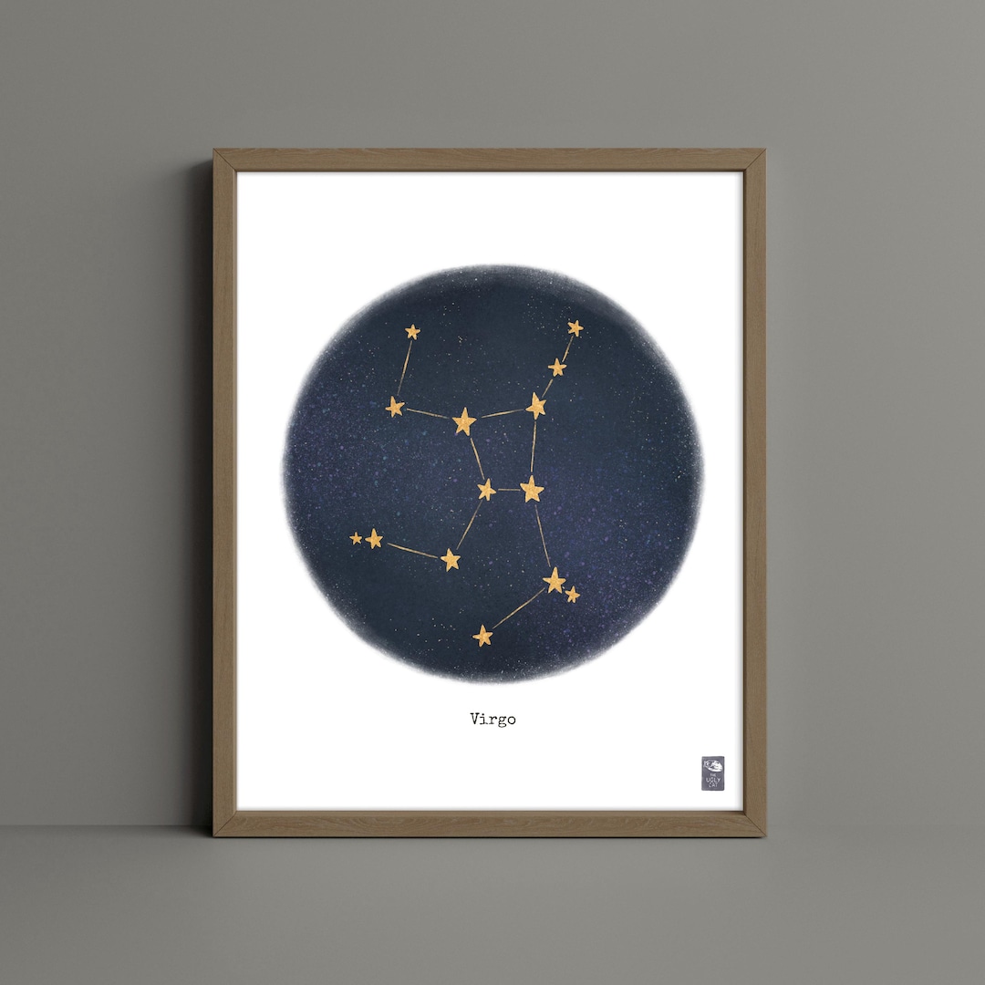 Virgo Zodiac Constellation Fine Art Poster Print - Wall Decor - Unique ...