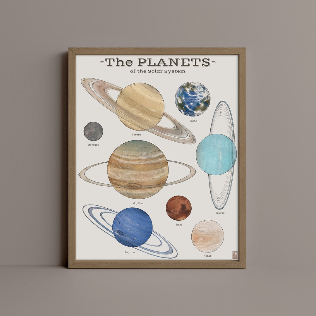Solar System Planet Chart Giclee Art Print - Etsy