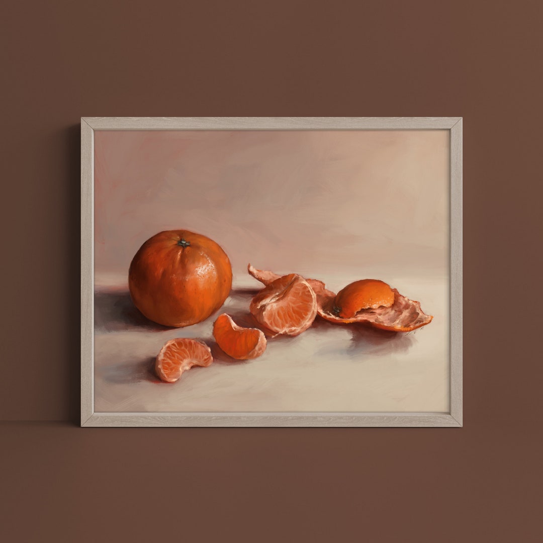 Clementine Orange Still Life Fine Art Print Wall Decor Unique Gift for ...