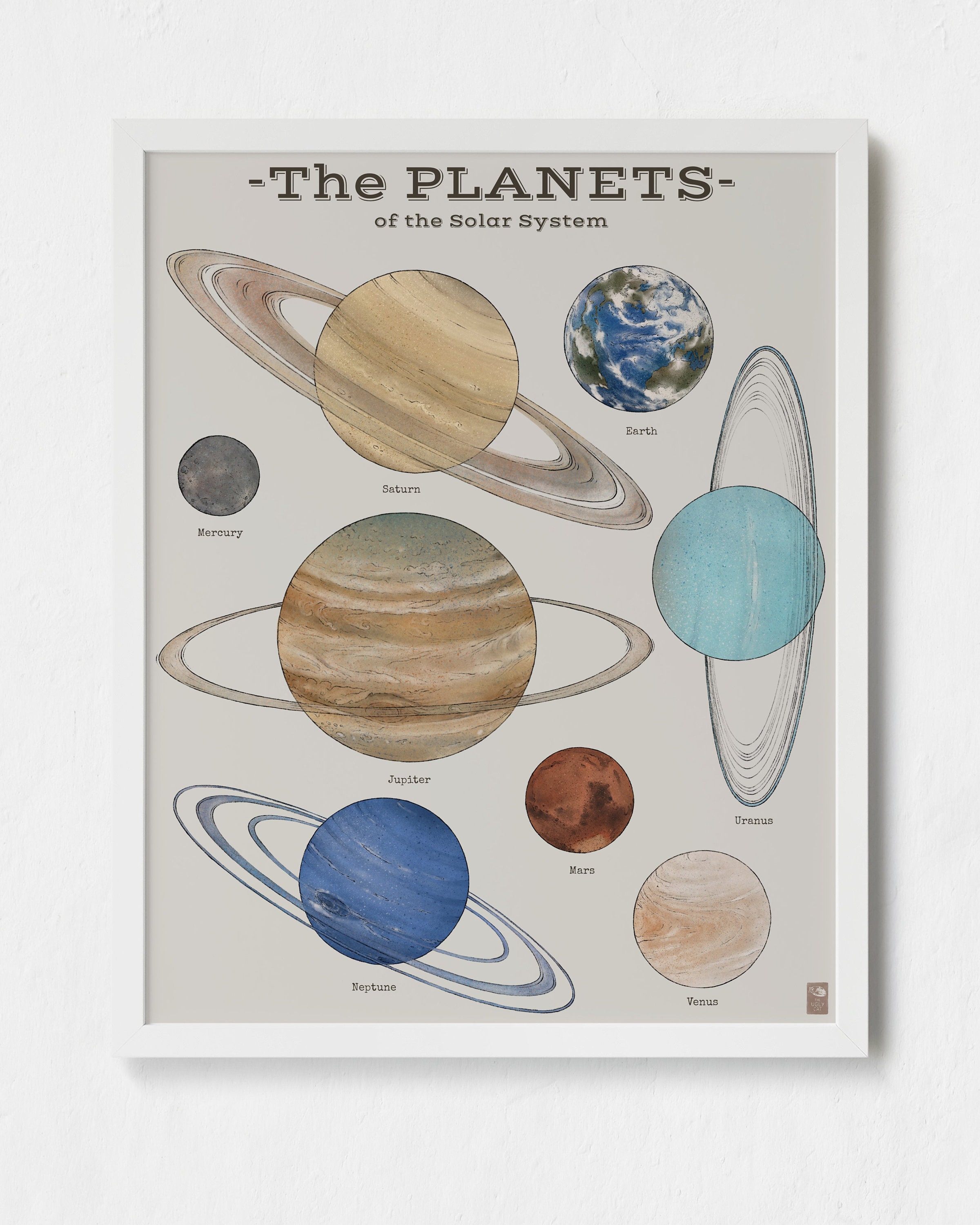 Solar System Planet Chart Giclee Art Print - Etsy
