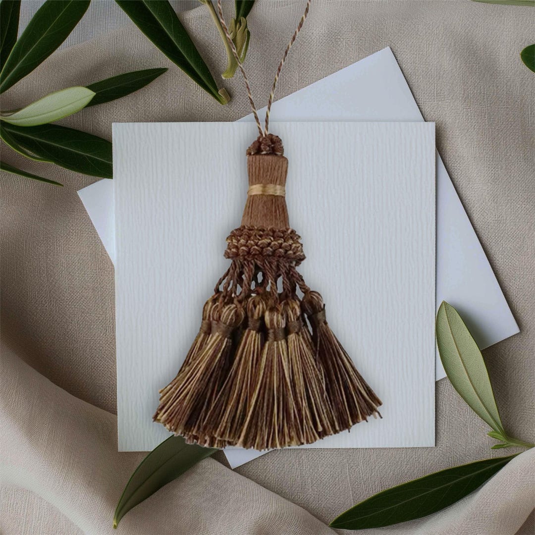 Decorative Key Tassels, Brown and Gold Key Tassels, Vintage Style ...