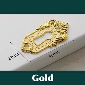 Antique Style Escutcheon , Vintage Keyhole Cover, Antique Brass and Key ...