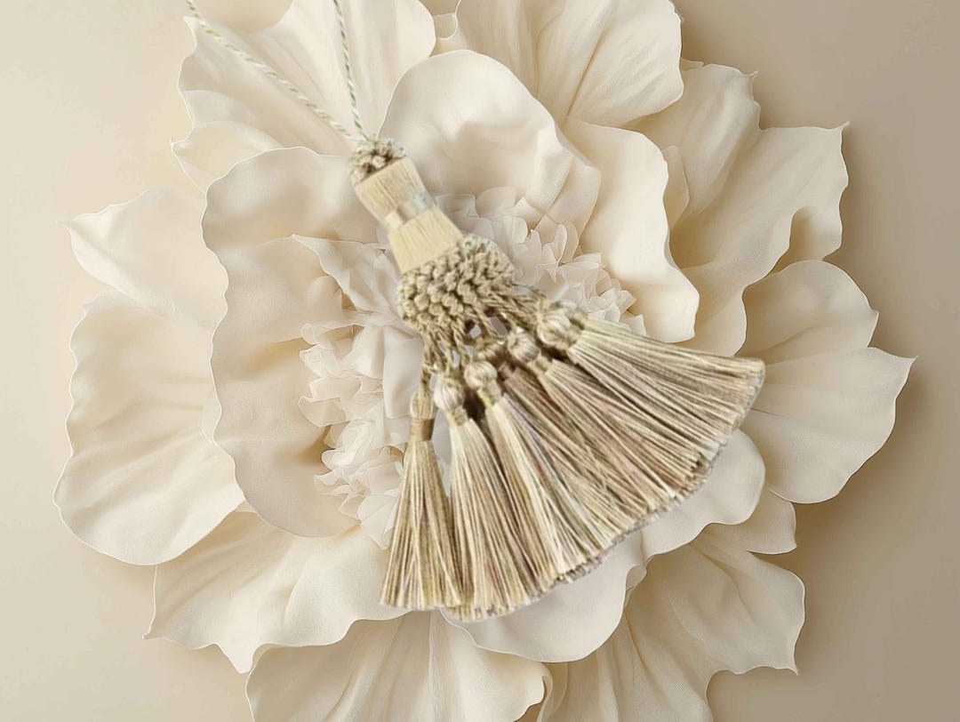 Decorative Key Tassels, Ivory Key Tassels, Vintage Style Tassels ...