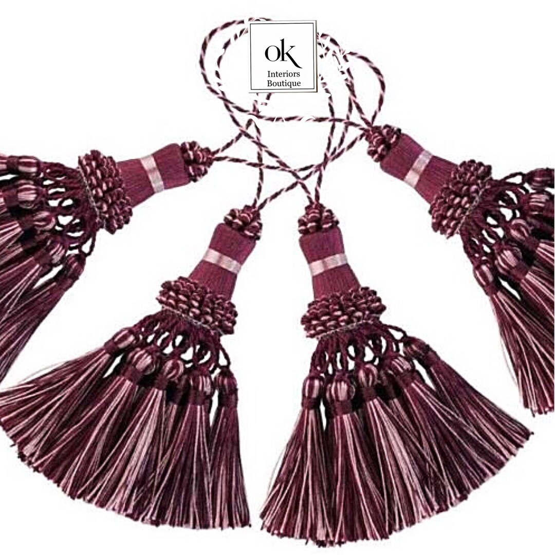 Decorative Key Tassels, Purple and Lilac Key Tassels, Vintage Style ...