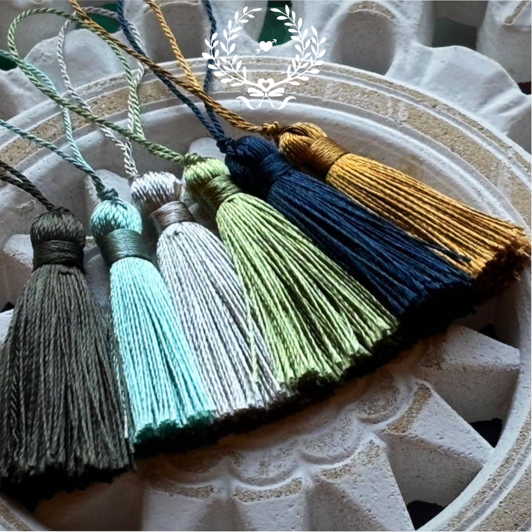 MINIATURE Decorative Key Tassels, Vintage Style, Antique Style Tassels ...