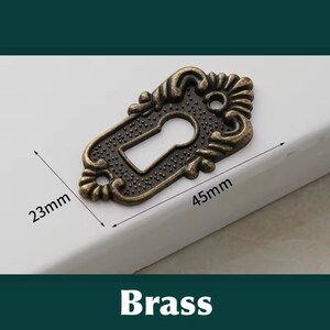 Antique Style Escutcheon , Vintage Keyhole Cover, Antique Brass and Key ...