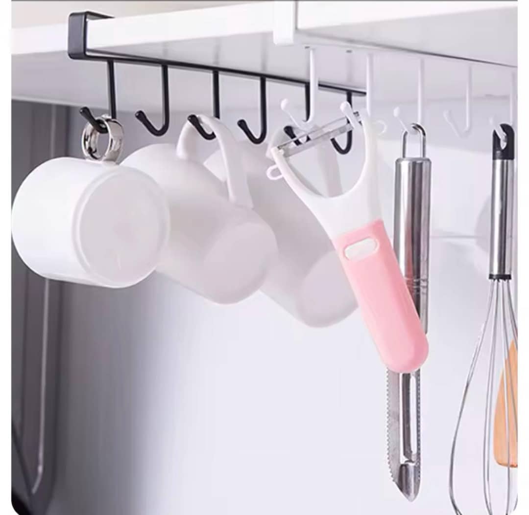 Cabinet Mug Rack, Tea/ Coffee Mug Holder, Cup/utensil Holder, Nail Free ...