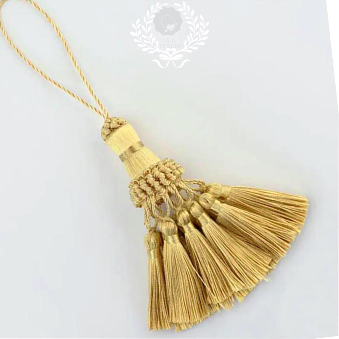 Decorative Key Tassels, Gold Key Tassels, Vintage Style Tassels ...