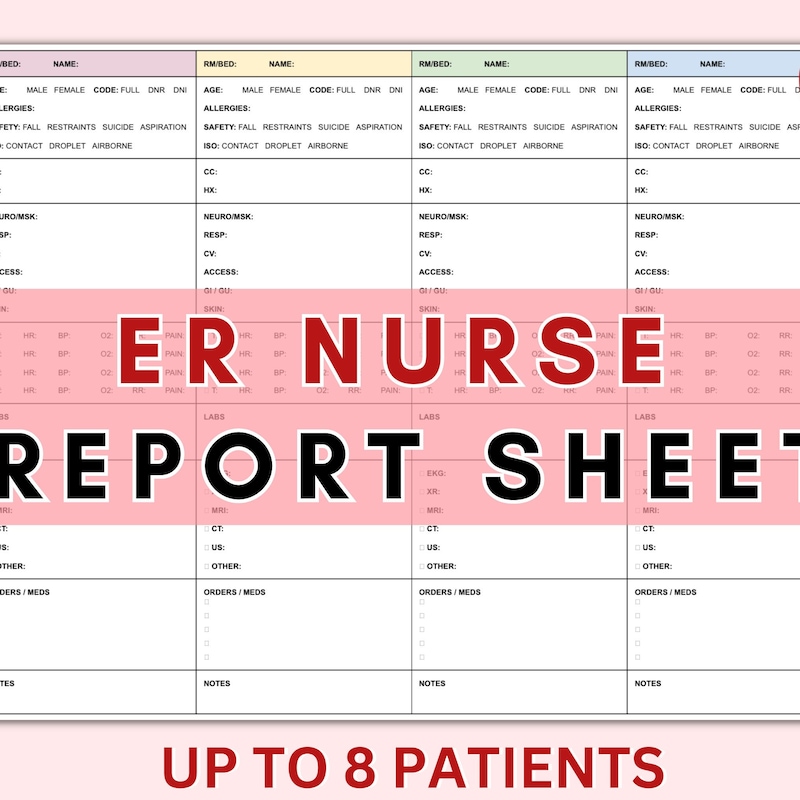 Er New Grad Report Sheet - Etsy