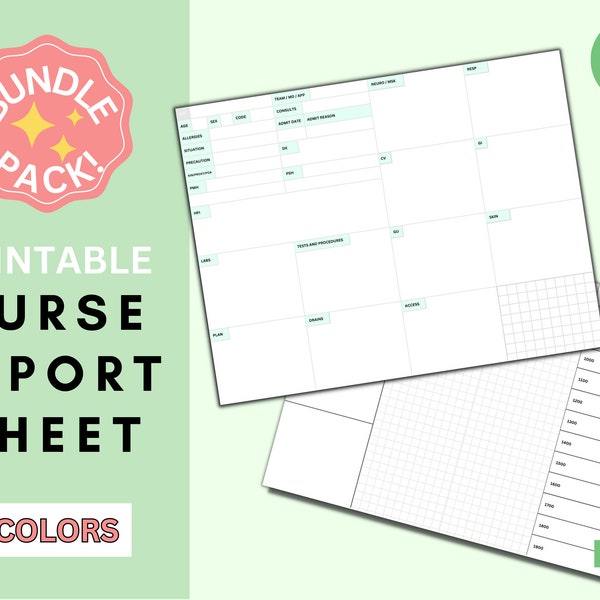 Nurse Rounding Sheet - Etsy