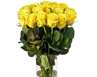 Real Touch Yellow Roses Arrangement - Etsy