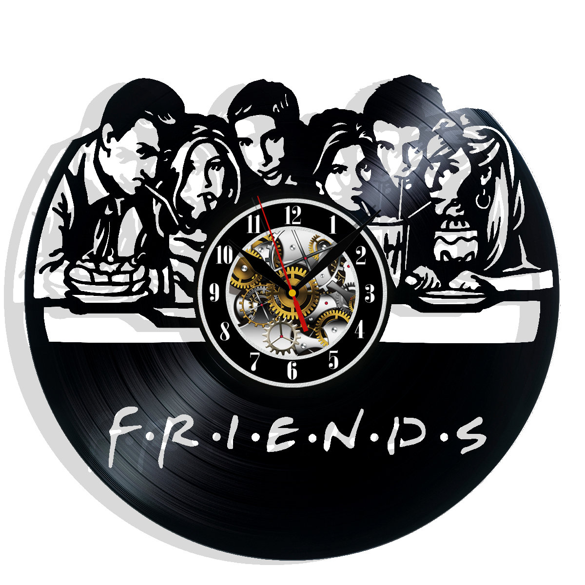 Friends TV Series Vinyl Record Wall Clock 12" Gifts for Him Her Kids ...