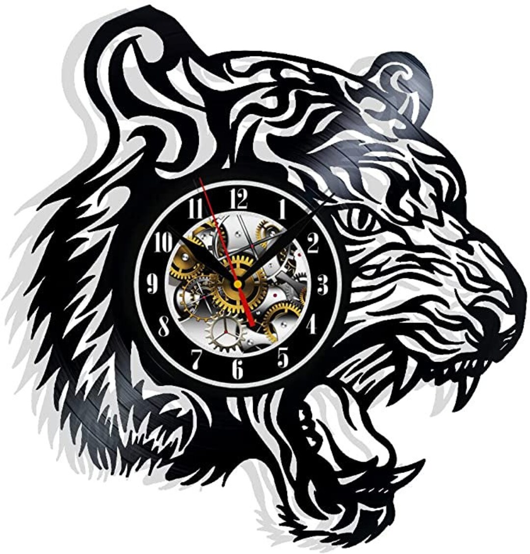 Tiger Animals Vinyl Record Wall Clock 12 Gifts for Him Her Kids Decor ...