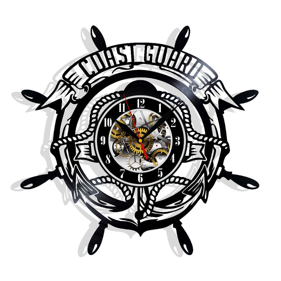 Coast Guard Vinyl Record Wall Clock 12" Gifts for Him Her Kids Decor ...
