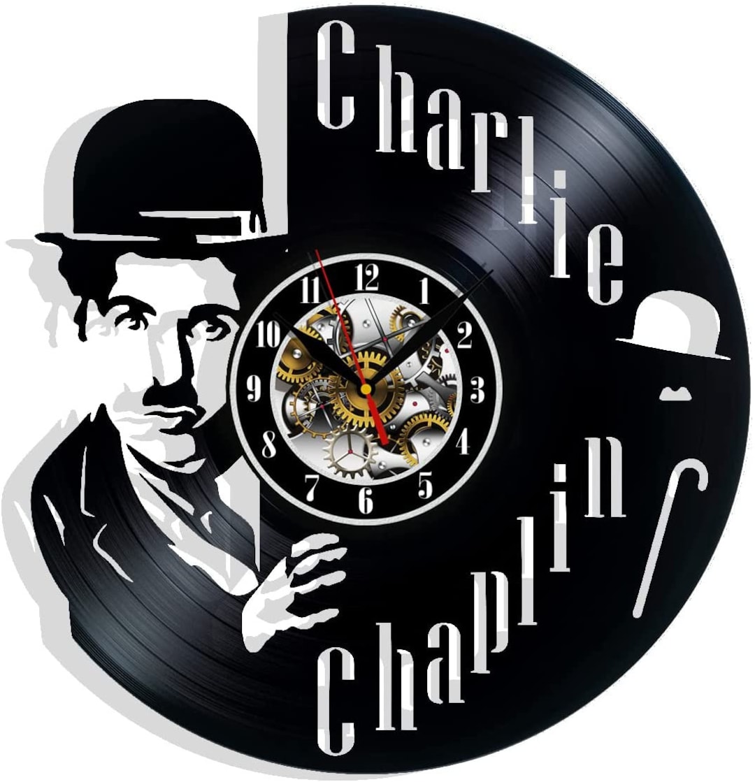 Charlie Chaplin Vinyl Record Wall Clock 12 Gifts for Him Her Kids Decor ...