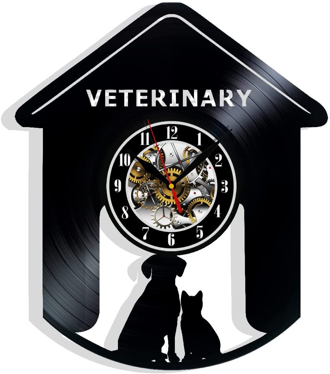 Veterinary Vinyl Record Wall Clock 12 Gifts for Him Her Kids Decor for ...