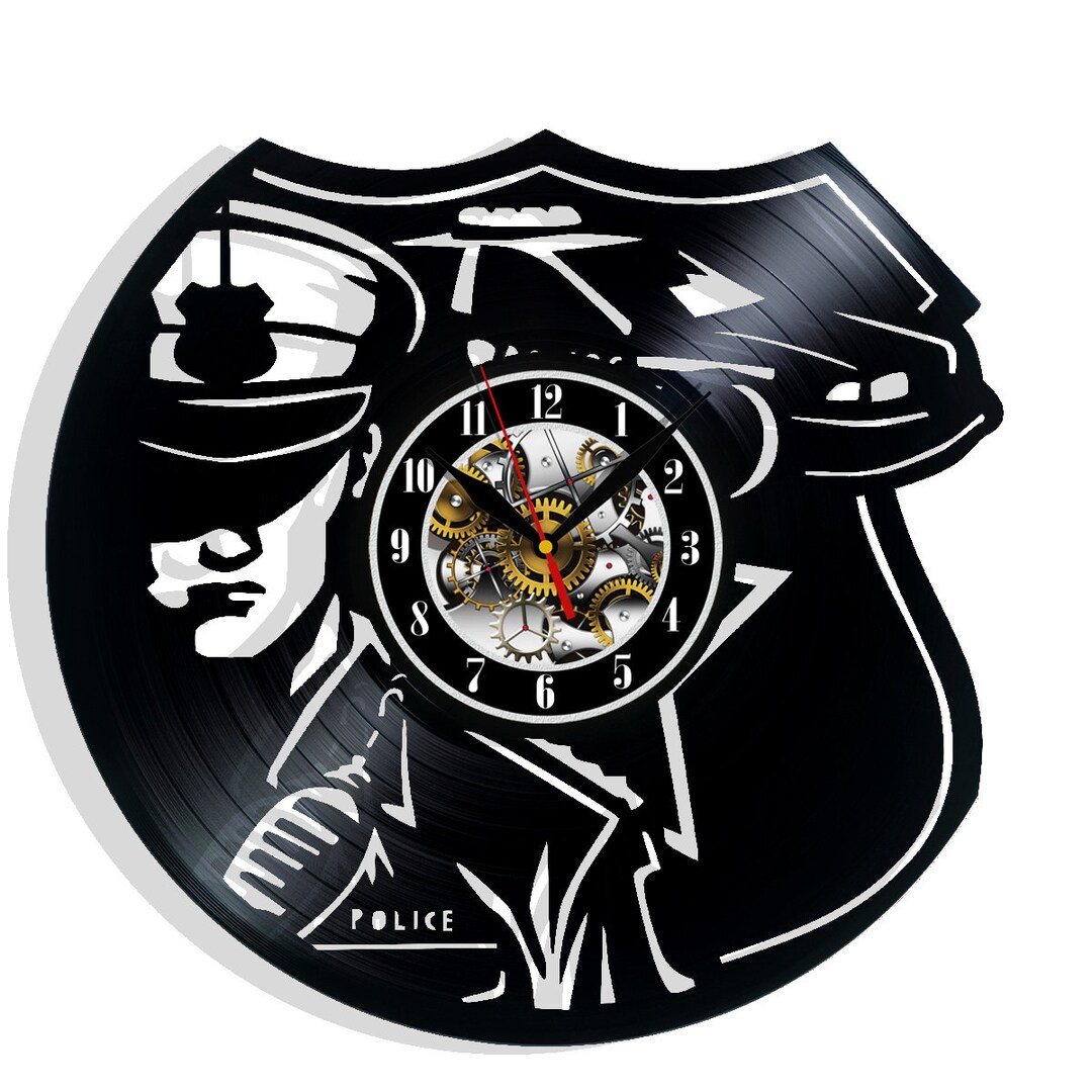Police Policeman Vinyl Record Wall Clock 12" Gifts for Him Her Kids ...