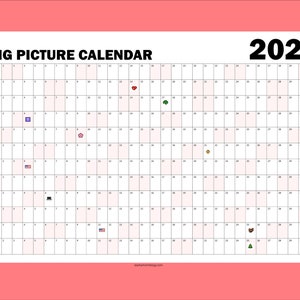 Entire Year Big Picture Calendar for 2021 - Etsy