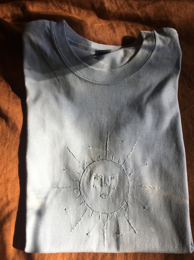 Hand Embroidered Sun Shirt - Etsy