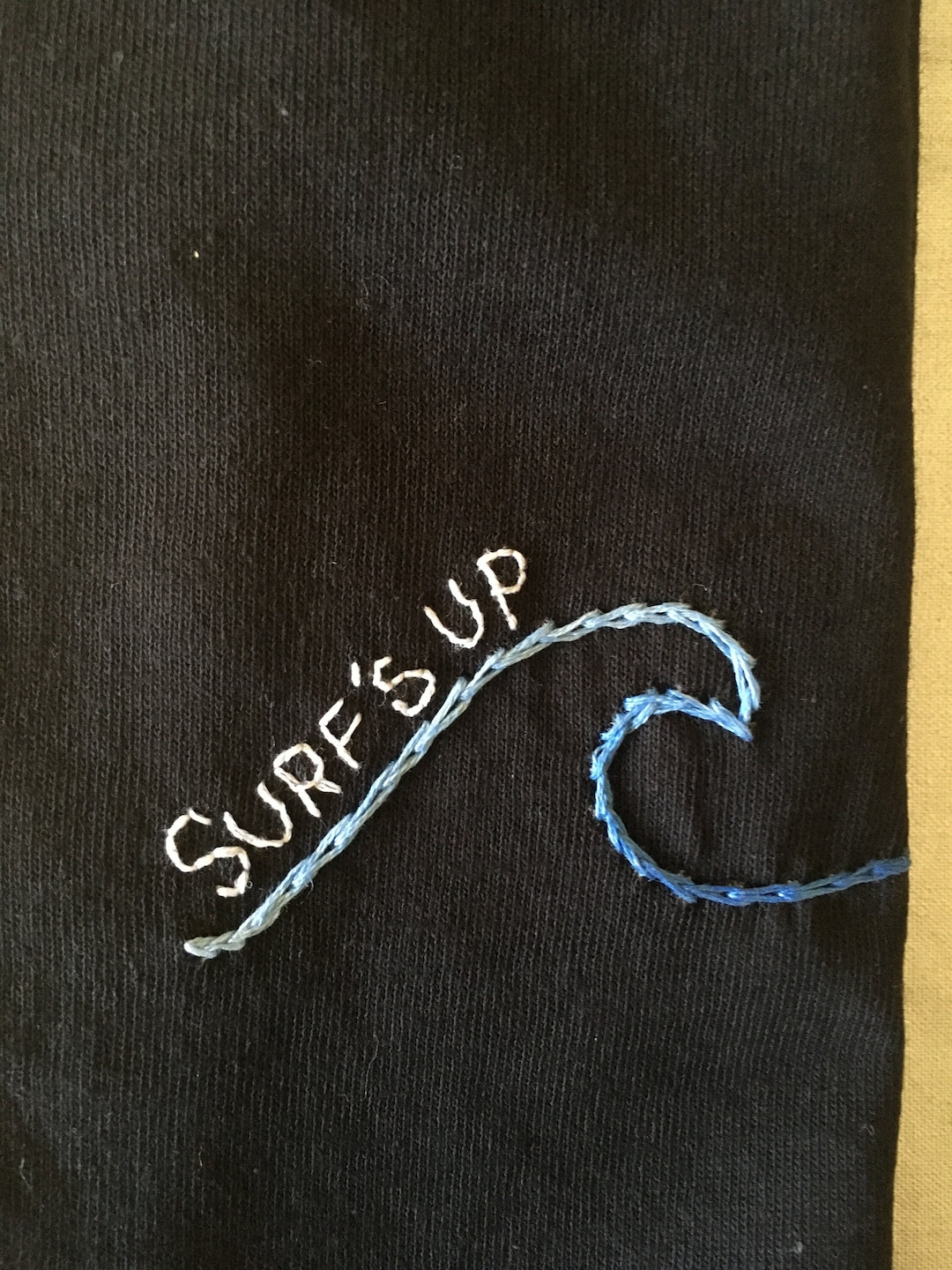 Hand Embroidered T-shirt - Surf's Up - Etsy