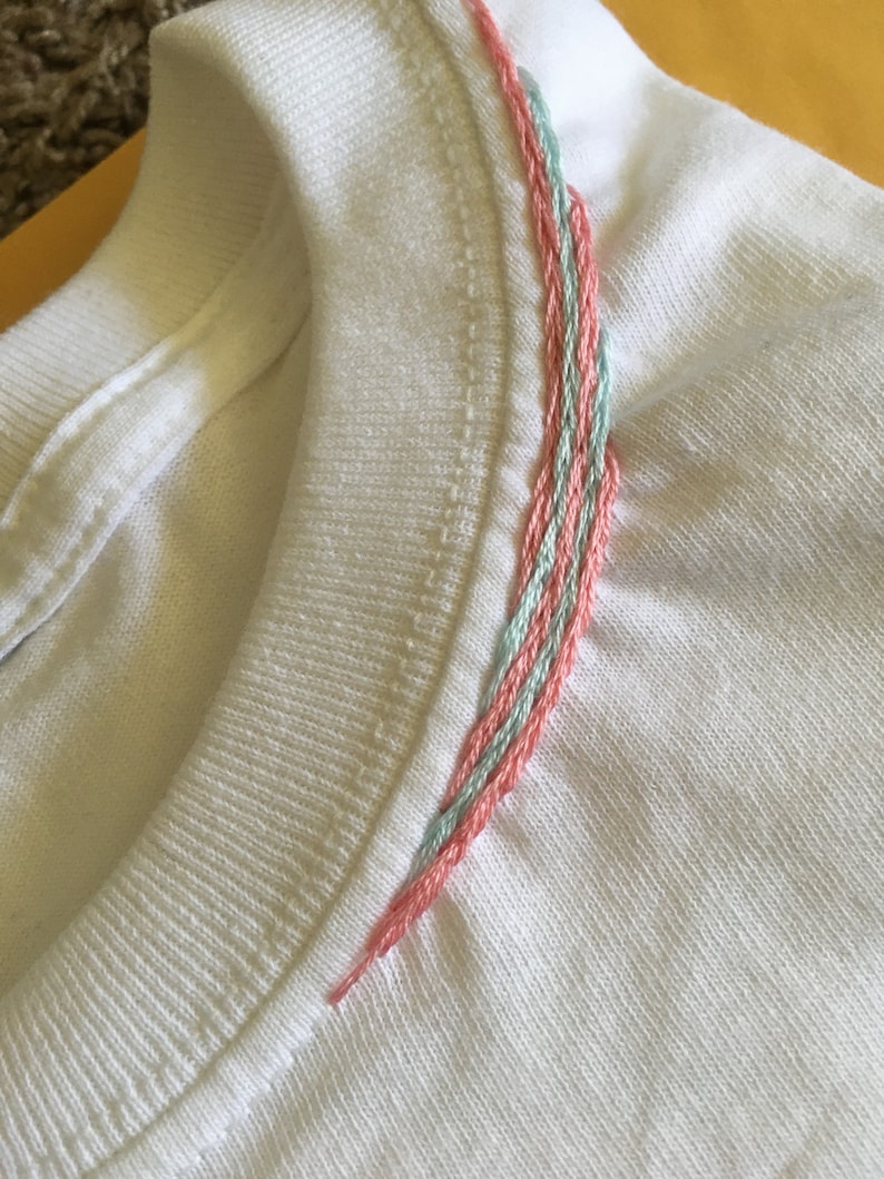 Embroidered T-shirt Rainbow Crewneck Shirt Hand Embroidered - Etsy