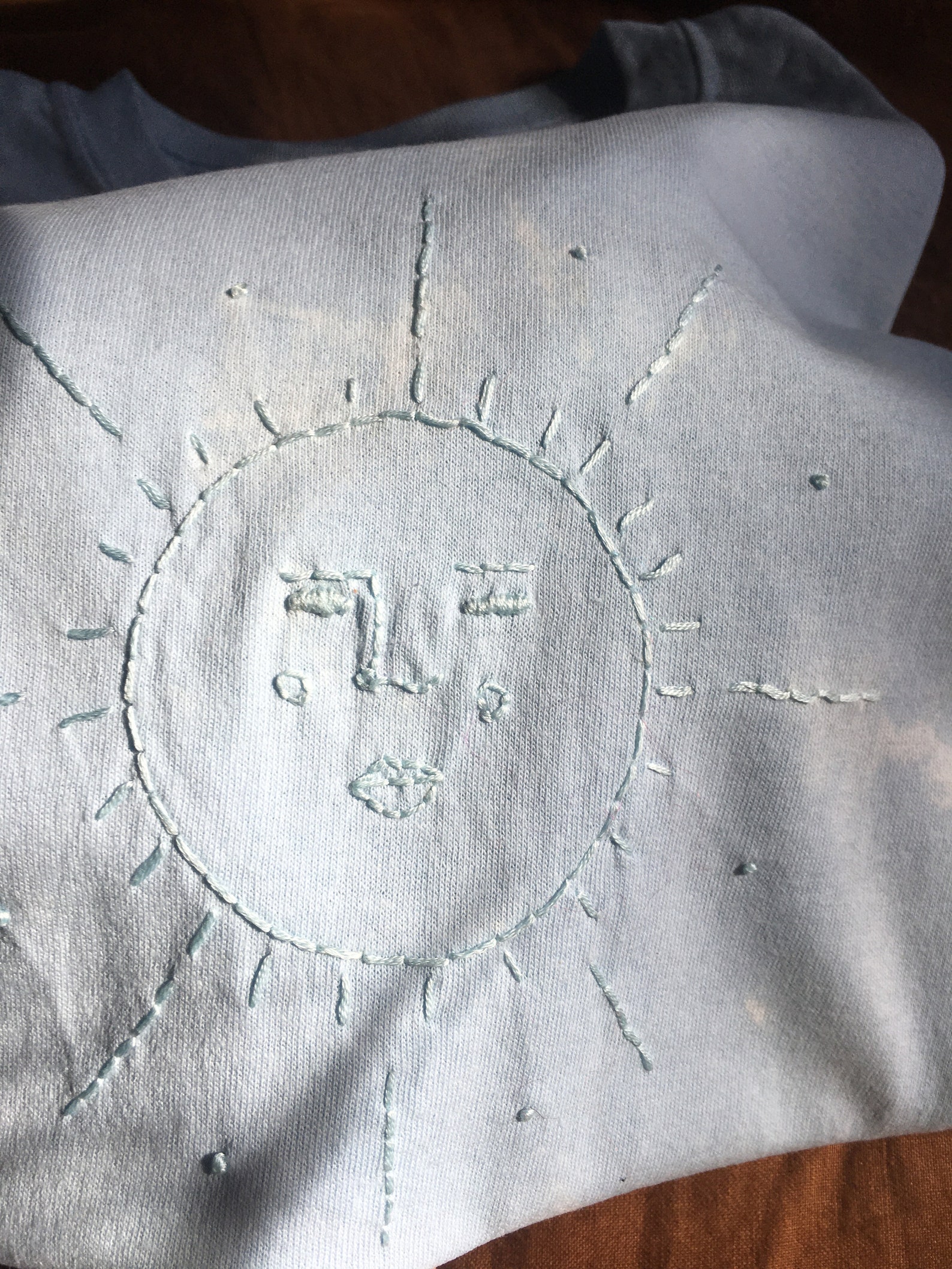 Hand Embroidered Sun Shirt - Etsy