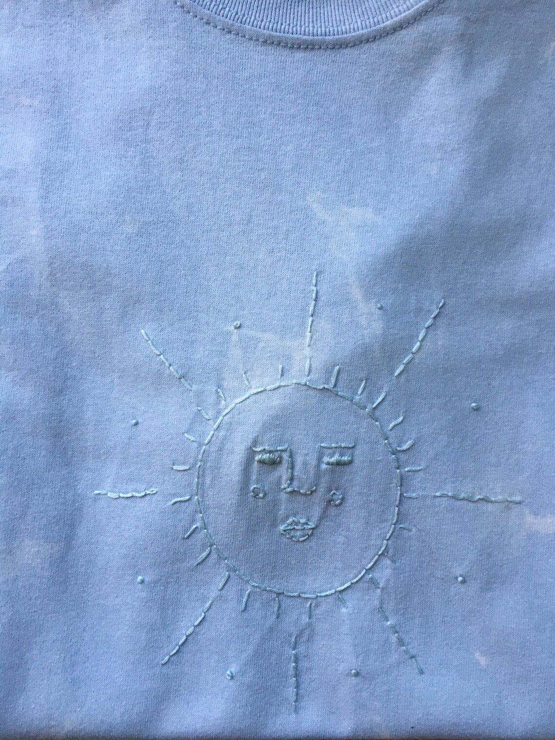 Hand Embroidered Sun Shirt - Etsy